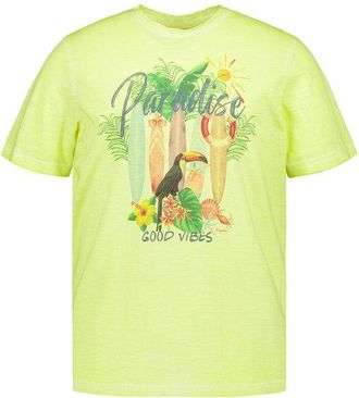 Ragman Herren T-Shirt gelb Baumwolle