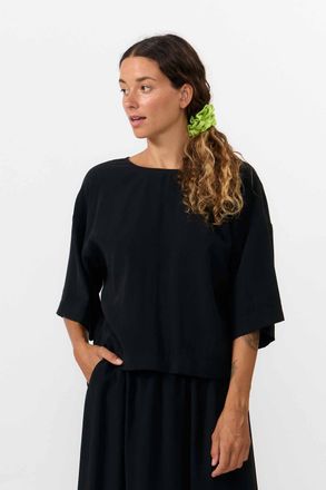 Suite13lab Damen vegan Bluse Sella Schwarz