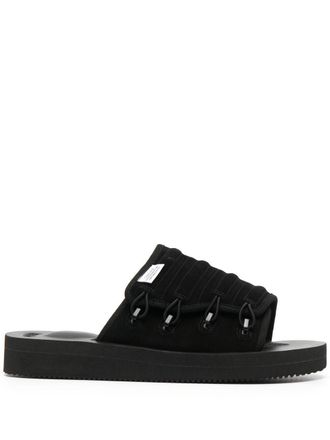 Suicoke claquettes &agrave; logo - Noir