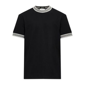 Versace Greca Print T-Shirt - - Tops - Herren - Schwarzk - S