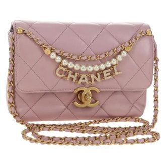 Chanel Sac bandouli&egrave;re vintage doccasion - Femme - Pre-owned - Rose - Taille: ONE Size