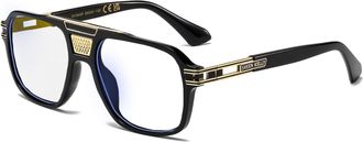 SHEEN KELLY Retro Pilot Anti-blue Light Eyewear Männer Trendy Mode Quadrat Metall Schwarz Brille Frame Designer 80s 90s