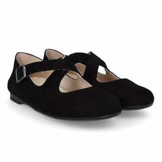 Lince Lince Ballerine Comodo | Semelle en caoutchouc | Semelle int&eacute;rieure gel | I50303 | Fabriqu&eacute;es en Espagne, Cuir velours noir, 38 EU