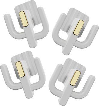 Garneck 4 Stück Teiliges Wand-schuhregal mit Haken Feuchtigkeitsbeständiger Abs-pet Halter für Badezimmer Schlanker Kaktus-Design Schuh-Organizer zur Platzspa