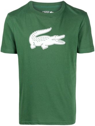 Lacoste T-Shirt mit Logo-Print - Gr&uuml;n