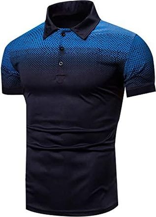 Generic Polo pour homme &agrave; manches courtes et revers - Coupe ajust&eacute;e - Style d&eacute;contract&eacute; et &eacute;l&eacute;gant - Haut de sport pour homme - Boutonn&eacute; - T-shirt de bureau u