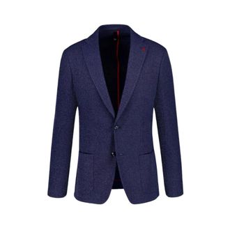 Roy Robson Blaues Hahnentrittmuster Moderner Slim Fit Blazer - - Jackets - Herren - Blau - L