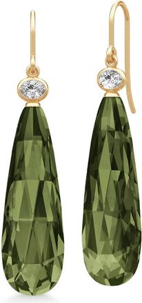 Julie Sandlau Femme, Accessoires, Jaune, Taille: ONE Size Boucles dOreilles Goutte Vert Olive