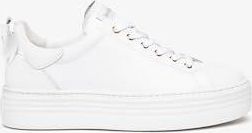 Nero Giardini E306521D Skipper Blanc Baskets pour Femme en Cuir avec Compens&eacute;e, Blanc, 35 EU