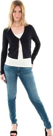 Morgan Langärmlige Weste mit V-Kragen Marine S