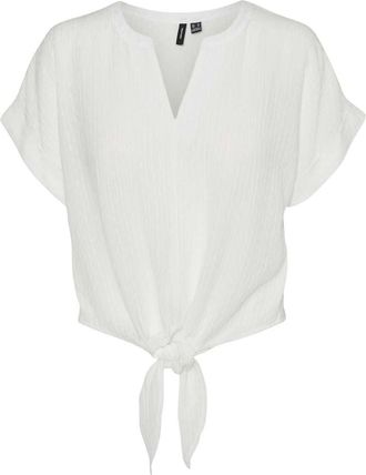 Vero Moda VMGABBI SS TIE TOP WVN GA