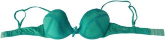 Ermanno Scervino Femme, Sous-v&ecirc;tements, Vert, Taille: 38 FR Soutien-gorge T-shirt bord&eacute; de dentelle