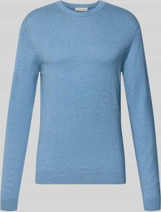 Casual Friday Regular Fit Strickpullover aus Baumwoll-Mix mit Kaschmir-Anteil