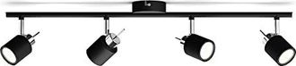 Philips Meranti 4-er Deckenspots (35 W), elegante Wandleuchte mit vier flexiblen Spots, GU10 Leuchte ohne Leuchtmittel, schwarz
