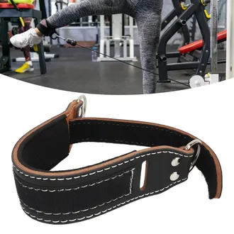 ZJchao Fu&szlig;schlaufen Kabelzug, Fu&szlig;schlaufen Handgelenkmanschette aus Rindsleder Haken und Schlaufen D Ring Komfort Manschettenbefestigung f&uuml;r Workout Fitnesss