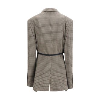 Balenciaga Womens Multicolor Lyocell Coat Clothing