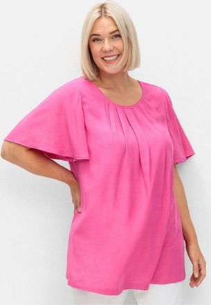 Sheego Klassische Bluse Tunika Kurzarm