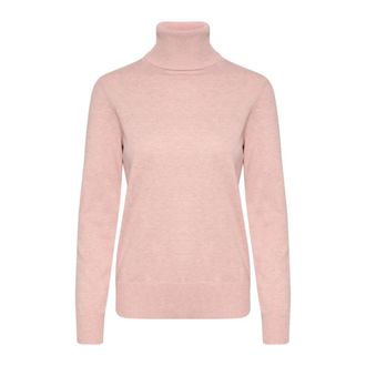 Saint Tropez Rollkragenpullover Ash Rose Melange - - Knitwear - Damen - Rosa - XS