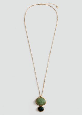 Mango Pendentif long en pierres or - Femme - Taille unique - MANGO