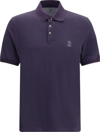 Brunello Cucinelli Cotton Polo Shirt - Purple