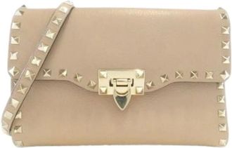 Valentino Sac bandouli&egrave;re Valentino Garavani Pre-owned en cuir - Femme - Pre-owned - Beige - Taille: ONE Size