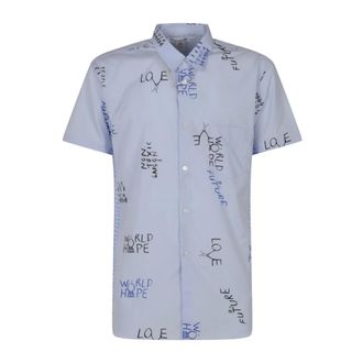 Comme Des Gar&ccedil;ons Woven Short Sleeve Shirt - - Shirts - Herren - Blau - L