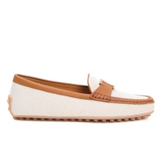Tod's Beige Leder Driving Schuhe - - Shoes - Damen - Wei&szlig; - 37 1/2 EU