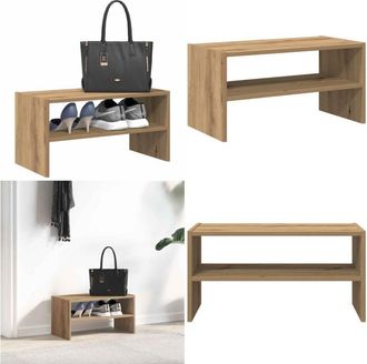 vidaXL Schuhregal Stapelbar Artisan-Eiche 60x30x30,5 cm - Holzschrank - Stapelbar