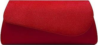 YYW Pochette pour femme en daim - Sac de soir&eacute;e de mariage avec sangle de cha&icirc;ne amovible - Sac &agrave; main &agrave; bandouli&egrave;re uni pour les f&ecirc;tes de mariage, les ba