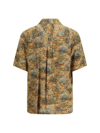 Saint Laurent All-Over Print Boxy Shirt - Brown