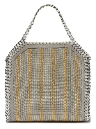 Stella McCartney Womens Micro Tote Bag Grey Polyester Handbags Hand