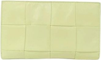 Bottega Veneta unisex, Pre-owned, Vert, Taille: ONE Size Portefeuille en cuir Pre-owned