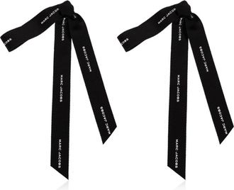 Marc Jacobs Femme, Accessoires, Noir, Taille: ONE Size The Ribbon Grosgrain Earrings