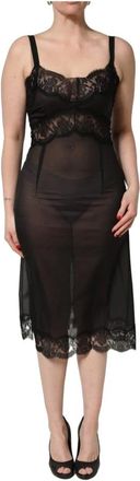 Dolce & Gabbana Femme, Robes, Noir, Taille: 42 FR Chemise Dress
