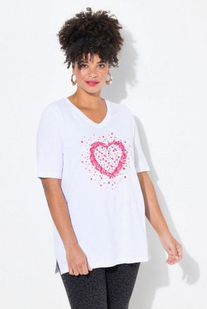 Miamoda T-Shirt T-Shirt A-Linie Herz-Print