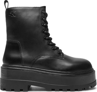 Calvin Klein Jeans Schnürstiefeletten Calvin Klein Jeans Flatform YW0YW01535 Schwarz