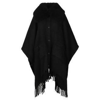 Moncler Cape Grenoble - Femme - Vestes - Noir - Taille: ONE Size
