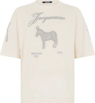Jacquemus Homme, Tops, Beige, Taille: L T-Chemises