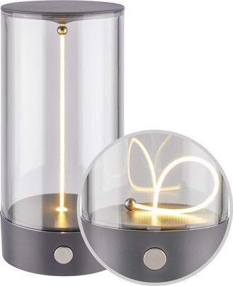 Briloner LED Tischlampe kabellos mit 4-Stufen Schaltung, Touch, Filament, warmweiße Lichtfarbe, USB-C Aufladung, Nachttischlampe, Leselampe, LED Lampe, Tischle