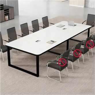 Generic Rechteckiger Tisch, gro&szlig;er Konferenztisch, moderner Flurtisch, mit Metallstruktur, for B&uuml;ro, Besprechungsraum und Schulungsraum for 4-6 Personen(I,480