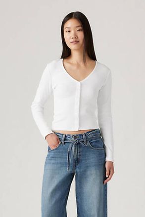 Levi's T Shirt Manche Longue Muse - Femme - Blanc / White + - M