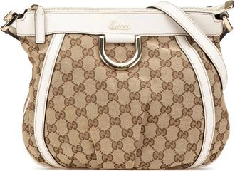 Gucci 2000-2015 Abbey Umh&auml;ngetasche aus GG-Canvas - Braun