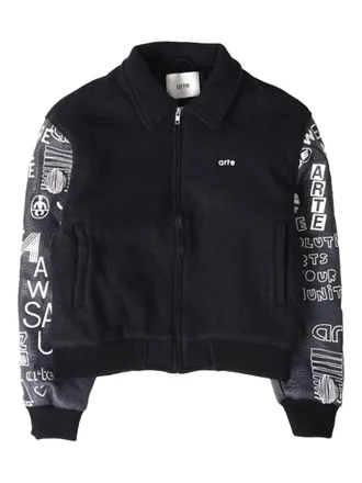 Arte veste bomber en laine mélangée - Bleu