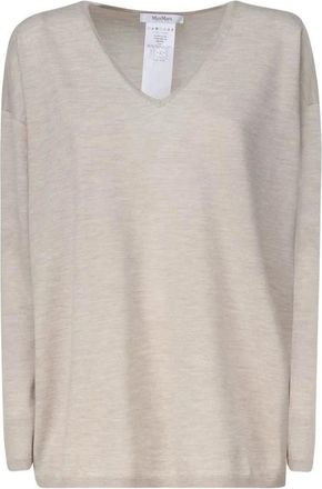 Max Mara Femme, Pulls, Beige, Taille: 38 FR Freccia Jumper