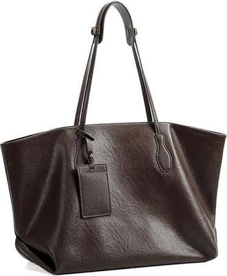 Generic Sac fourre-tout en cuir pour femme, grand sac &agrave; main &agrave; bandouli&egrave;re, sac &agrave; main vintage, sac de travail, sac de voyage &agrave; fermeture &eacute;clair sous les bras