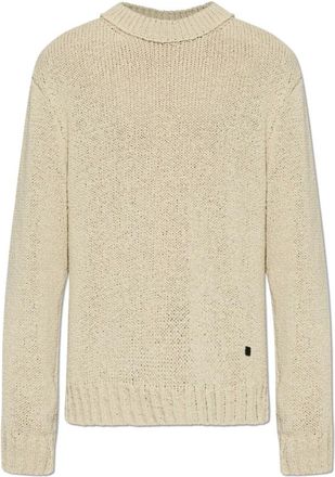 Balmain Homme, Pulls, Beige, Taille: XL Pull en coton l&eacute;ger