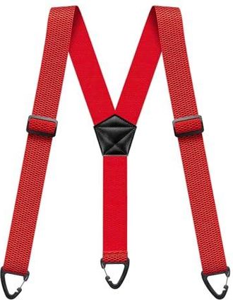 Generic Bretelles cach&eacute;es pour homme tr&egrave;s r&eacute;sistantes sous le dos en Y 3,8 cm avec 3 boucles &agrave; pression, accessoires de v&ecirc;tements, Rouge, taille unique