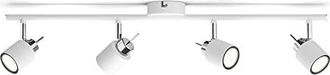 Philips Meranti 4-er Deckenspots (35 W), elegante Wandleuchte mit vier flexiblen Spots, GU10 Leuchte ohne Leuchtmittel, wei&szlig;
