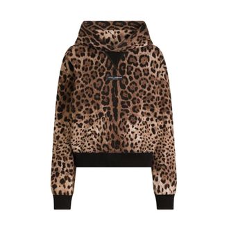 Dolce & Gabbana Leo-Print Kapuzenpullover - - Sweatshirts & Hoodies - Damen - Braun - L