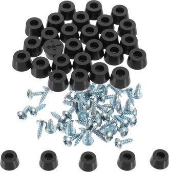 Valiclud 60 Stck Teiliges Rutschfester mit Schrauben Stabile Schutzkappen f&uuml;r Stuhl Tischbeine Verschlei&szlig;fest Schonend f&uuml;r Hartholzb&ouml;den Einfache Montage Langl